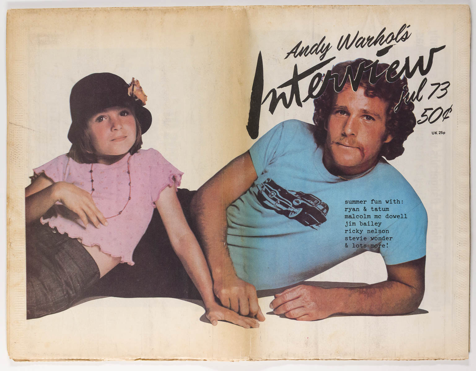 NAOMI SIMS Stevie Wonder Malcolm McDowell Interview magazine July 1973 ...