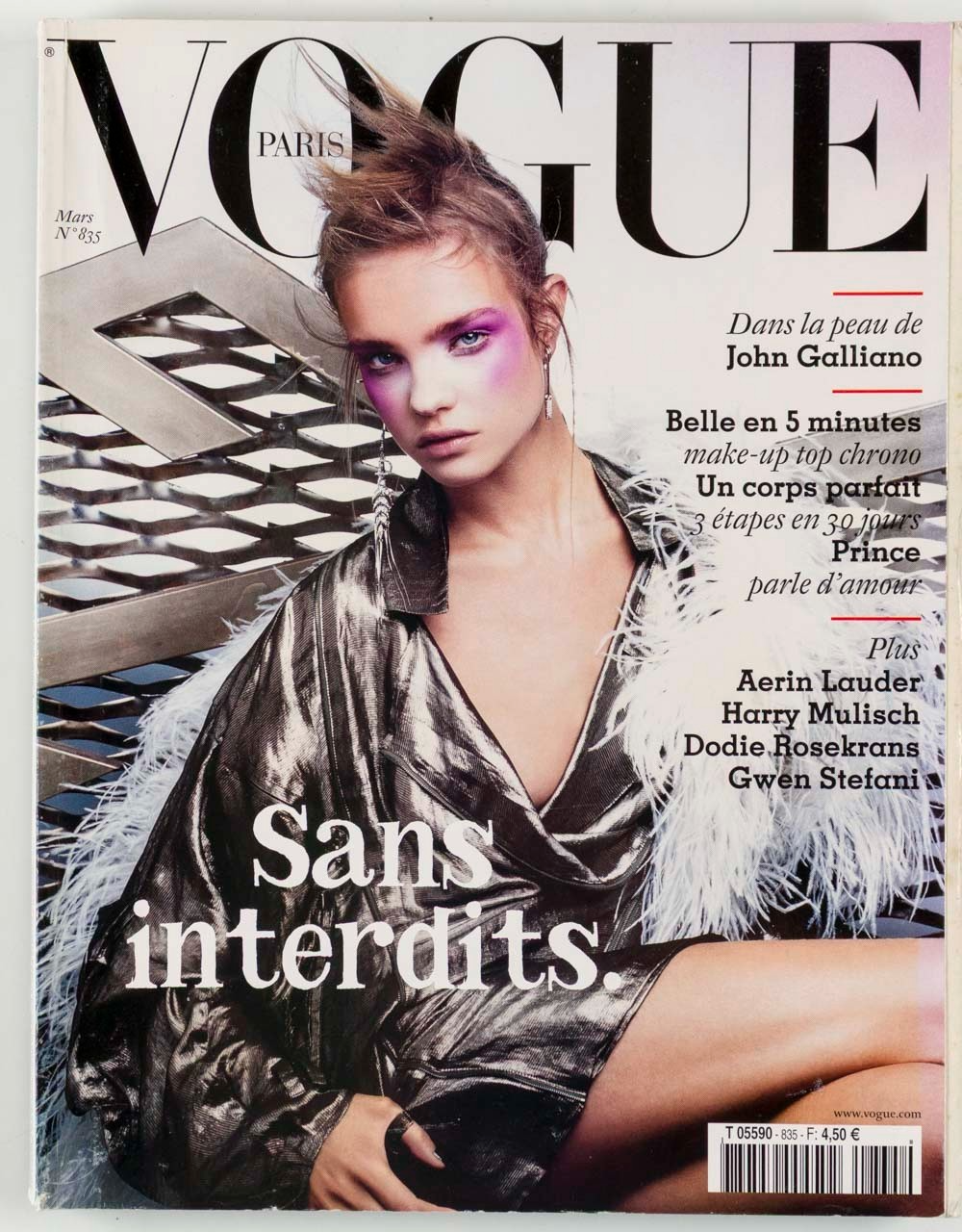 NATALIA VODIANOVA Gwen Stefani PRINCE Paris Vogue magazine March 2001 ...