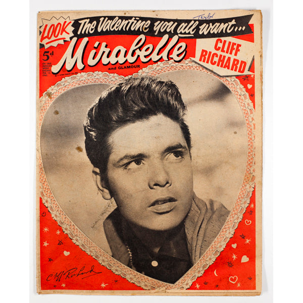 Cliff Richard Valentine Heart Mirabelle Glamour Magazine February 1960 ...